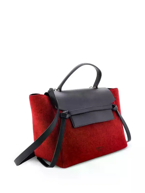 Celine Belt Bag Felt And Leather Mini Satchel