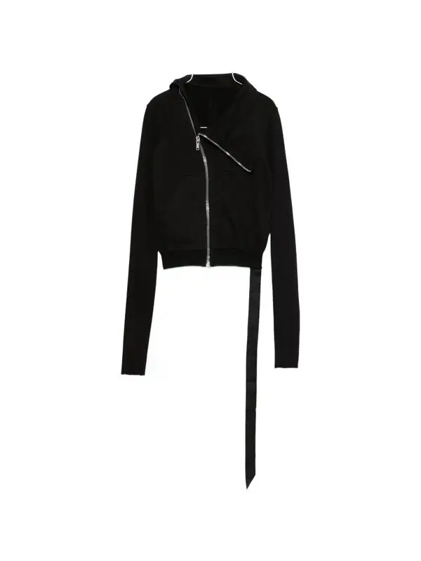 Rick Owens Asymmetrical Zip Hooded Sweatshirt