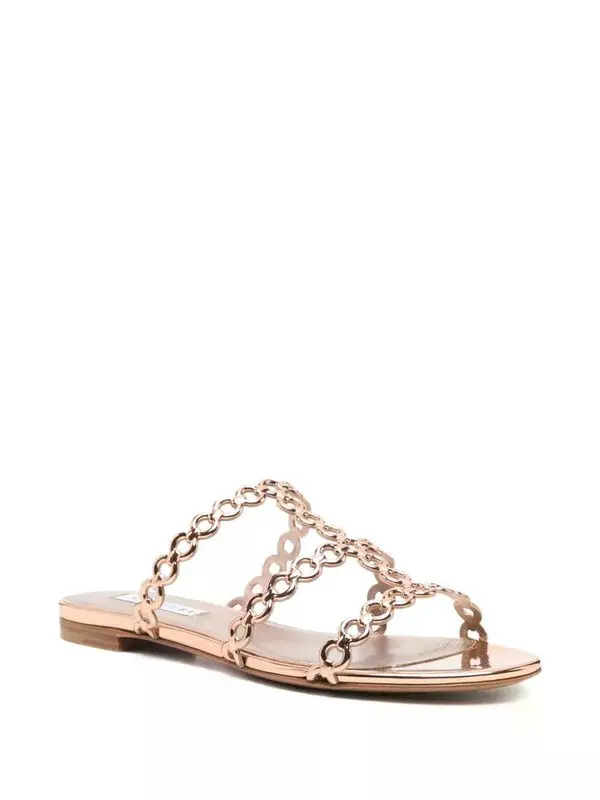 AQUAZZURA Chain Detail Flat Sandals