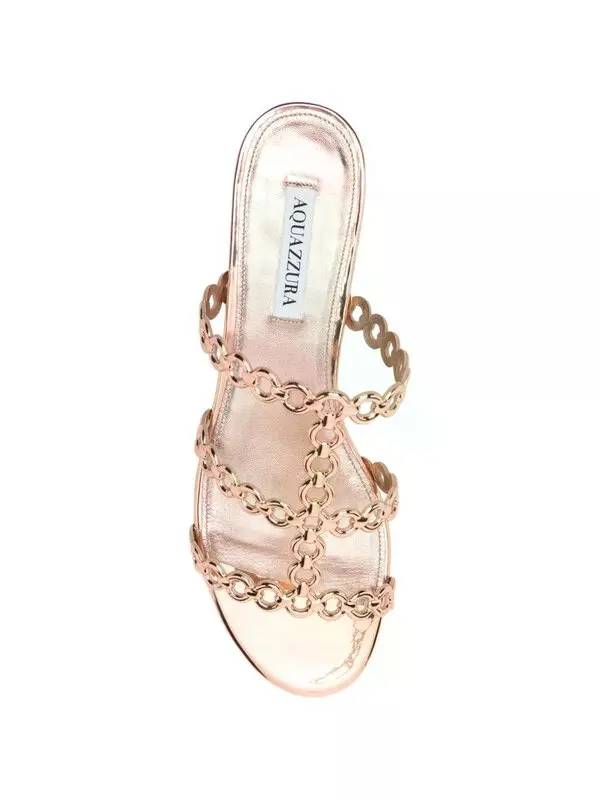 AQUAZZURA Chain Detail Flat Sandals