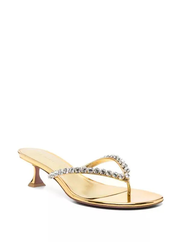 Amina Muaddi Gigi Embellished Heeled Sandals