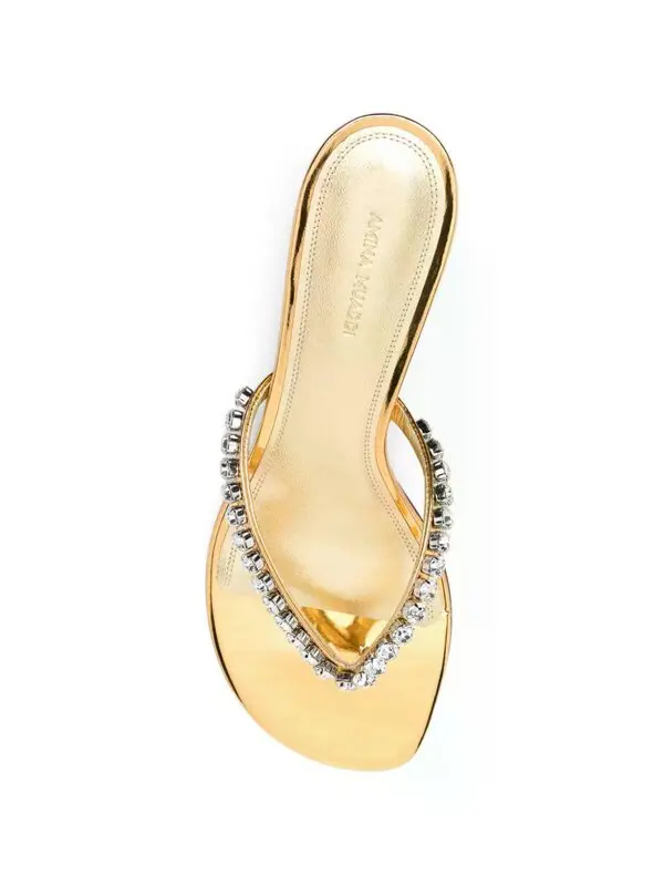 Amina Muaddi Gigi Embellished Heeled Sandals