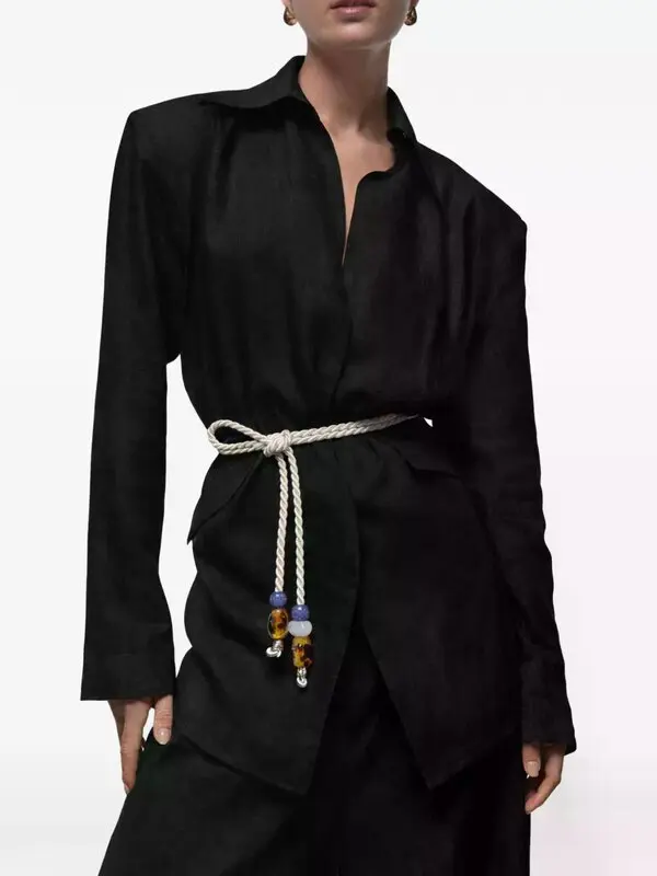 CAYET Julia Beaded Rope Belt Shirt