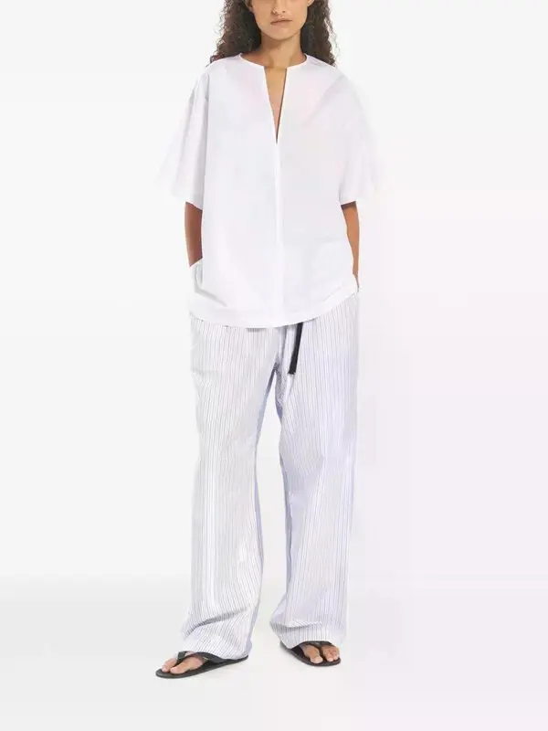Barena Venezia Baldina V-neck Poplin T-shirt - White