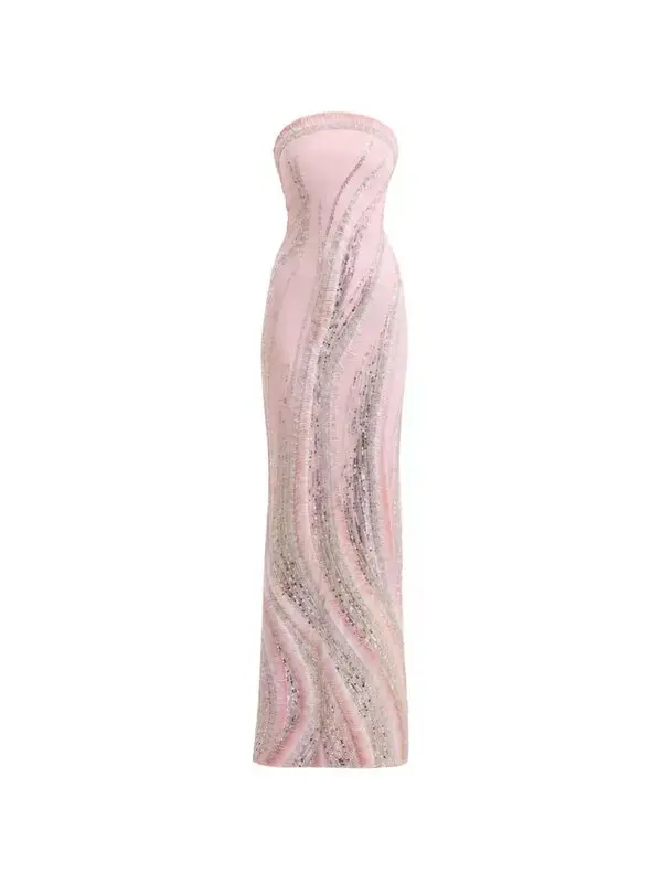 GEMY MAALOUF Beaded Sequin-embellished Maxi Dress