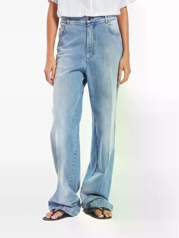 Barena Venezia Washed-denim Pressed-crease Jeans