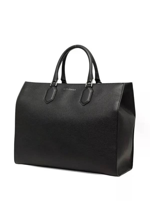 BVLGARI 2010-2026 Leather Logo Satchel
