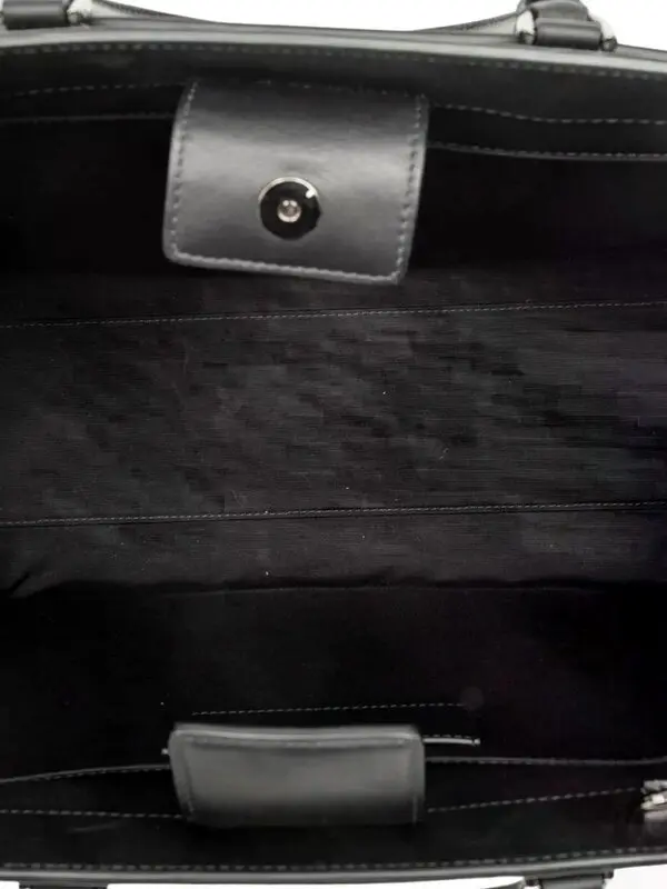 BVLGARI 2010-2026 Leather Logo Satchel