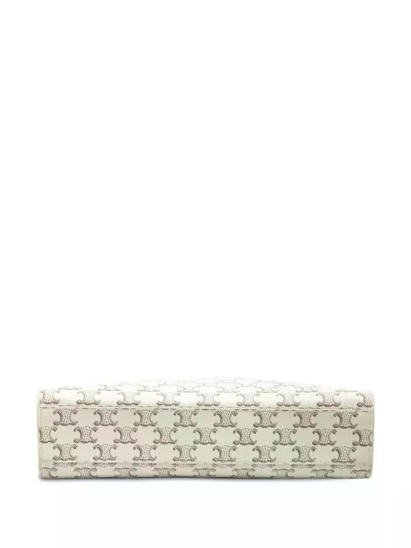 Celine 2023 Medium Triomphe Coated Canvas Vertical Cabas Tote Satchel