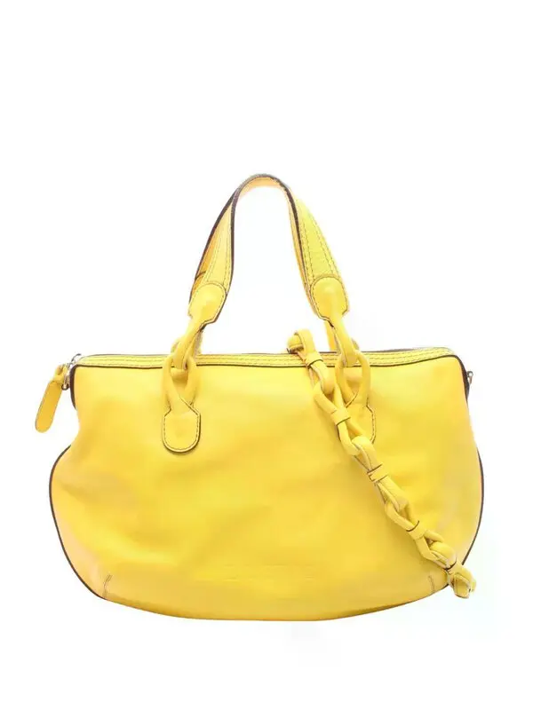 Loewe 2000-2010 Leather Fiesta Satchel - Yellow