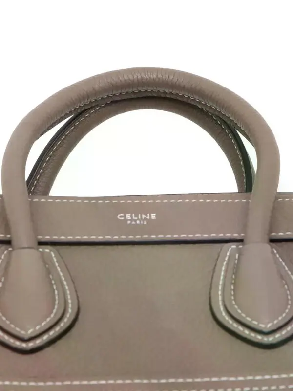 Celine Leather Luggage Tote Satchel - Brown
