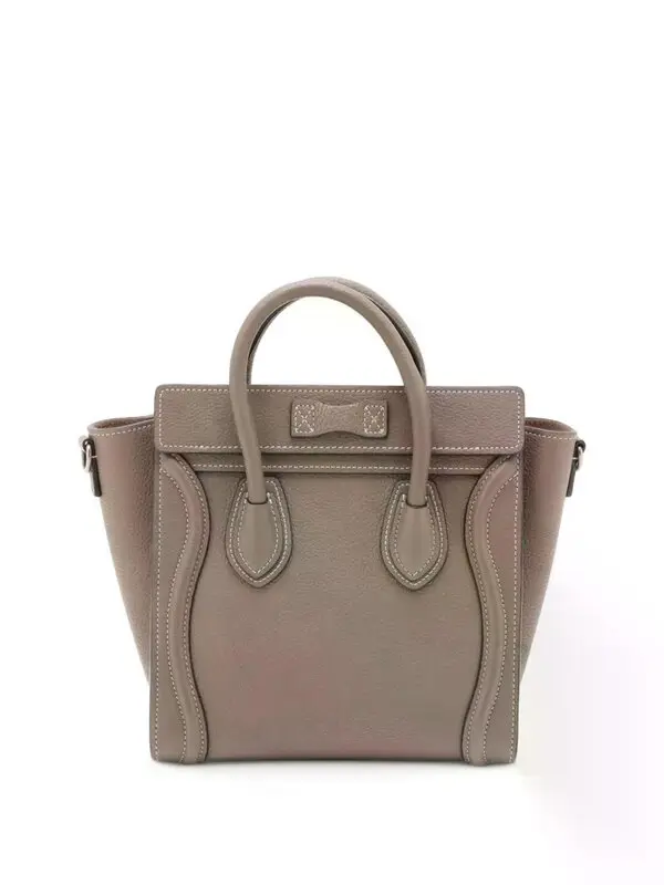 Celine Leather Luggage Tote Satchel - Brown