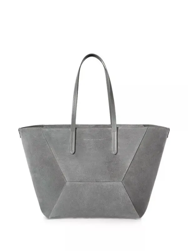 Brunello Cucinelli Suede Bag With Monili Embroidery