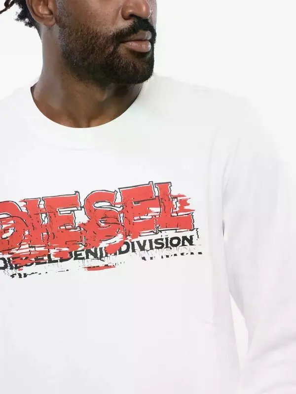 DIESEL® Sweatshirt With Glitchy Logo