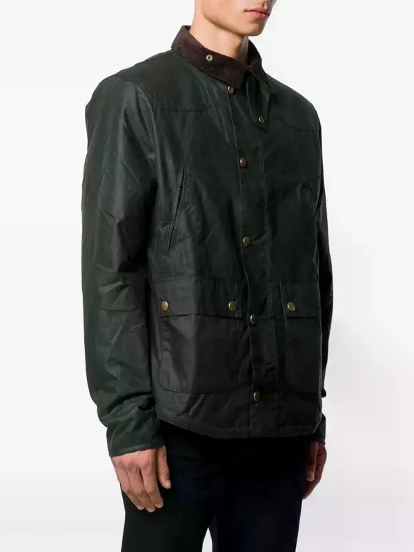 Barbour Corduroy-collar Waxed Jacket