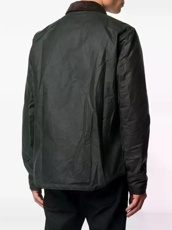 Barbour Corduroy-collar Waxed Jacket