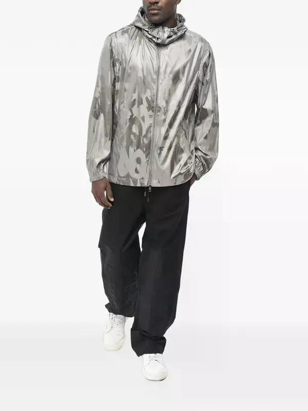 Alexander McQueen Logo-print Hooded Jacket - Grey