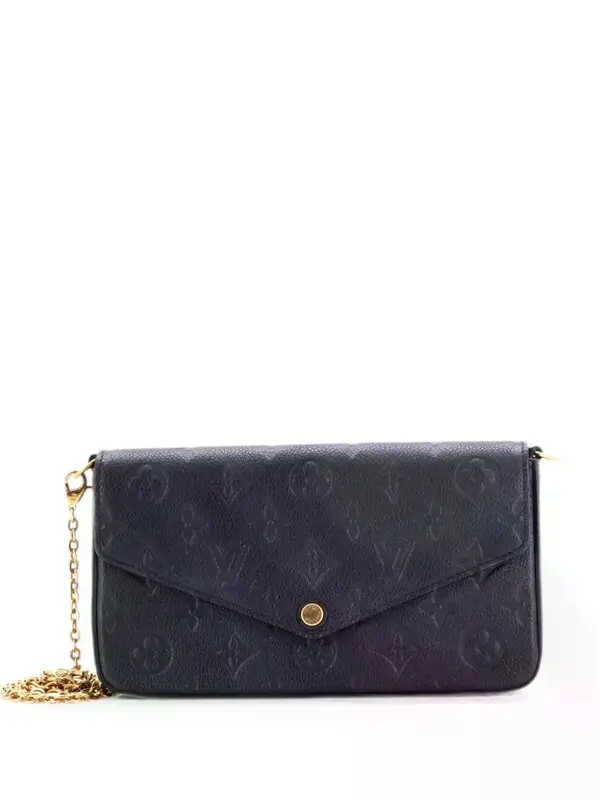 LOUIS VUITTON Felicie Pochette Monogram Empreinte Leather Crossbody Bag - Black