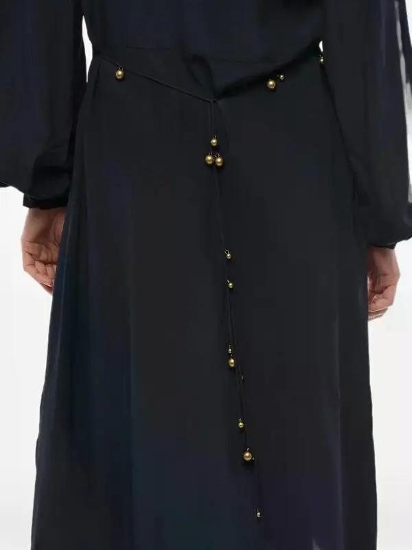 Stella McCartney Maxi Silk Crepe-de-chine Dress With Long Sleeves