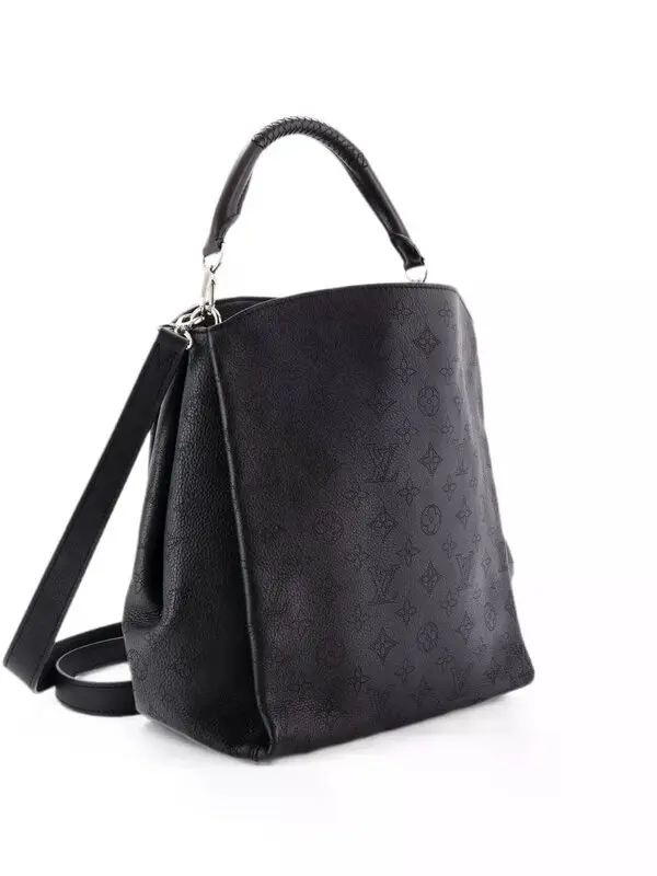 LOUIS VUITTON Mahina Leather Pm Hobo Bag - Black