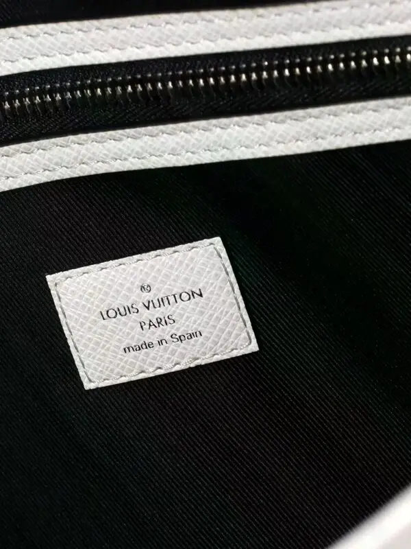 LOUIS VUITTON Weekend Nm Monogram Taigarama Tote Bag - White