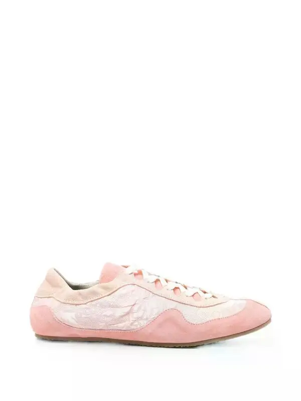Cecilie Bahnsen Blaise Windflower-embroidered Suede Sneakers