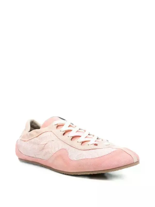 Cecilie Bahnsen Blaise Windflower-embroidered Suede Sneakers