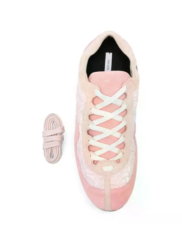 Cecilie Bahnsen Blaise Windflower-embroidered Suede Sneakers