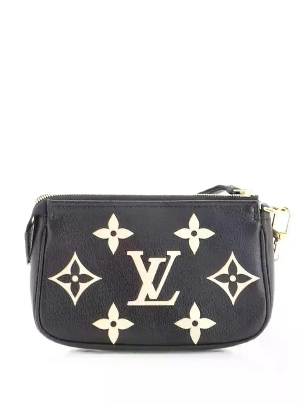 LOUIS VUITTON Pochette Accessoires Bicolor Monogram Empreinte Giant Mini Clutch Bag