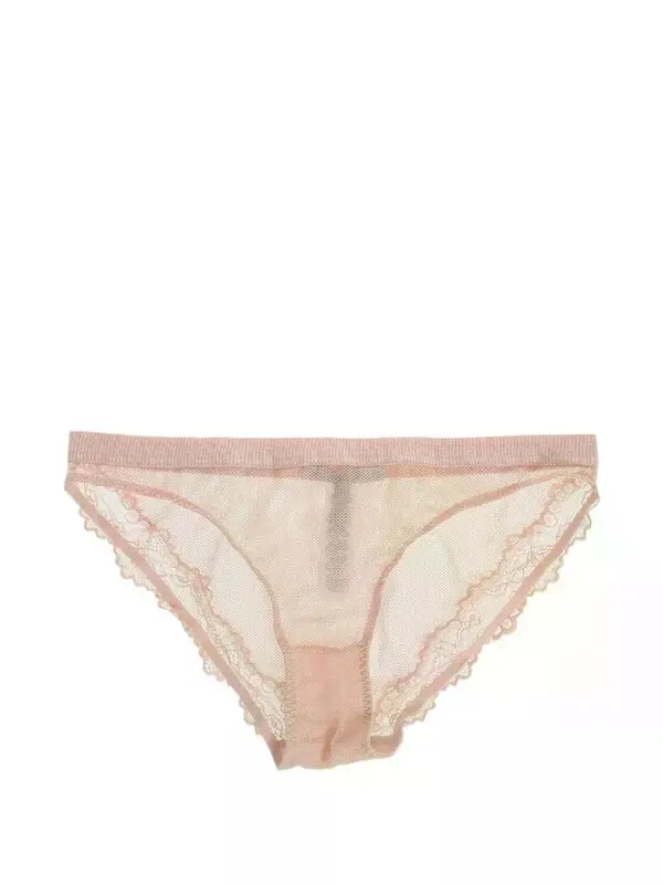 Stella McCartney Lace-trim Mesh Briefs - Neutrals