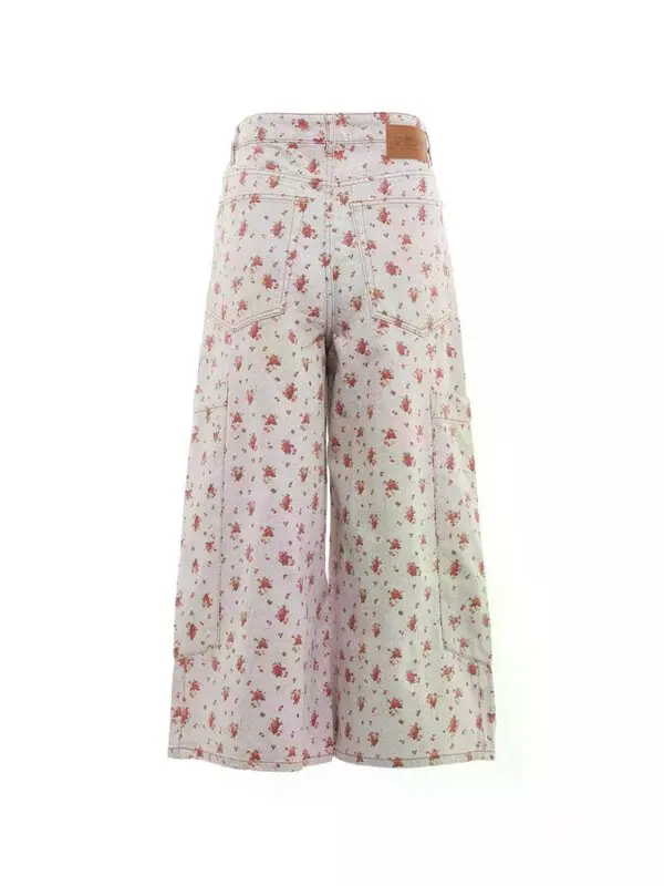 GANNI Floral-print Cargo Jeans