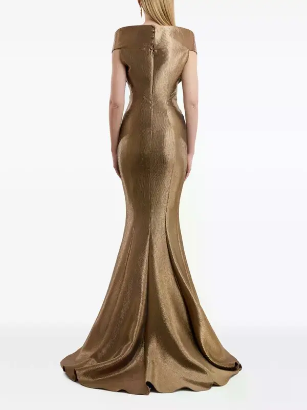 GEMY MAALOUF Metallic Mermaid Silhouette Gown - Gold