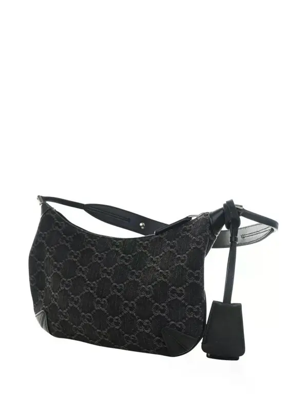 Gucci Small Gg Denim Horsebit Hobo Bag