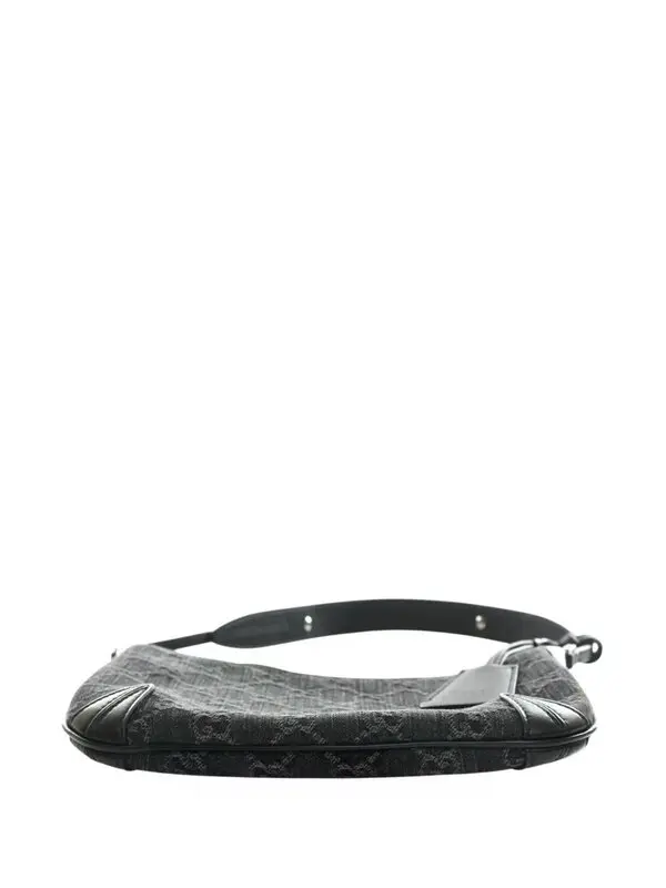 Gucci Small Gg Denim Horsebit Hobo Bag