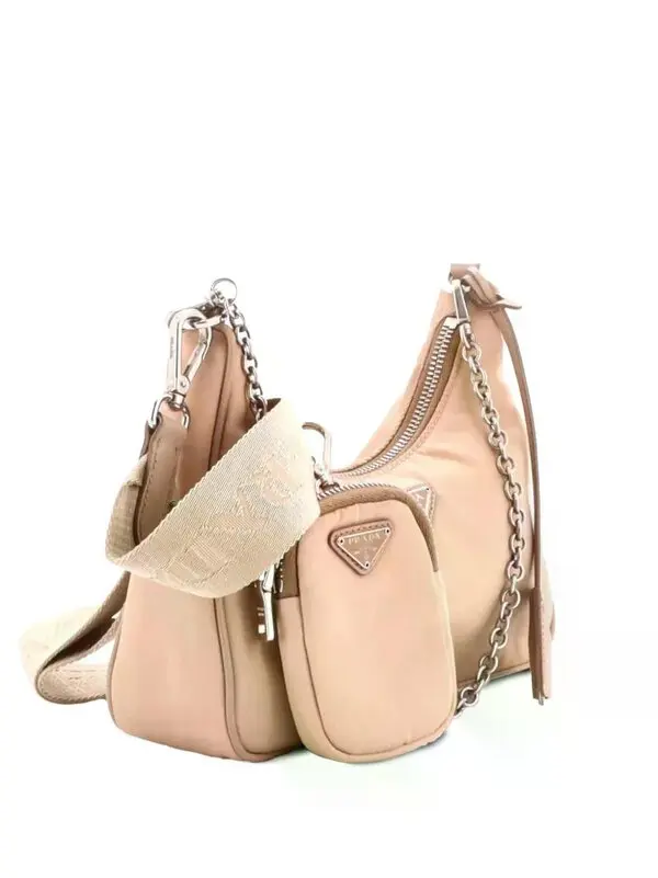 Prada Re-edition 2005 Tessuto Shoulder Bag - Neutrals