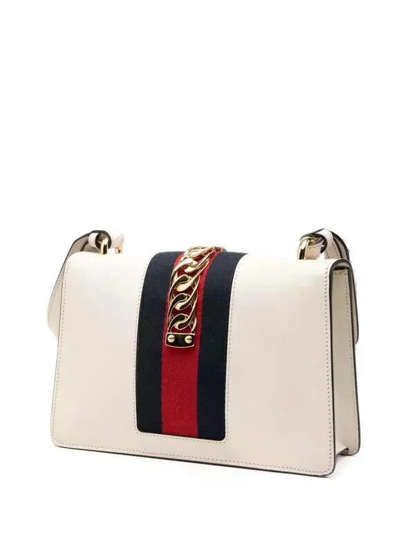 Gucci 2000-2015 Small Calfskin Web Sylvie Satchel