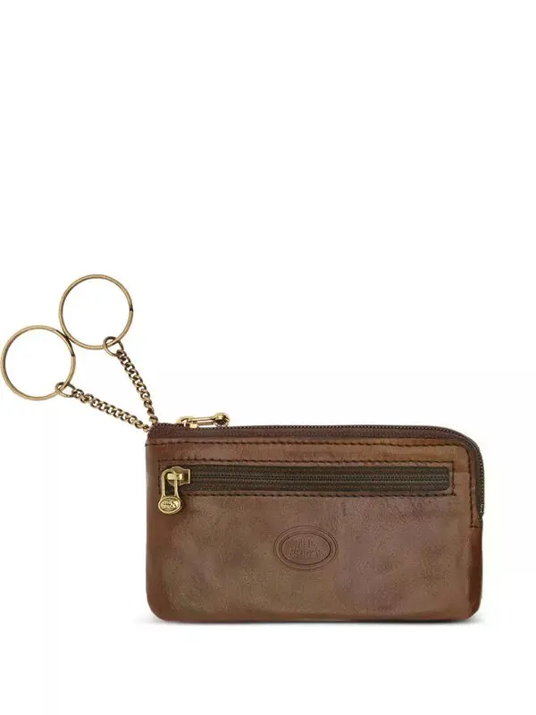 THE BRIDGE Logo-embossed Zip-fastening Key Holder - Brown