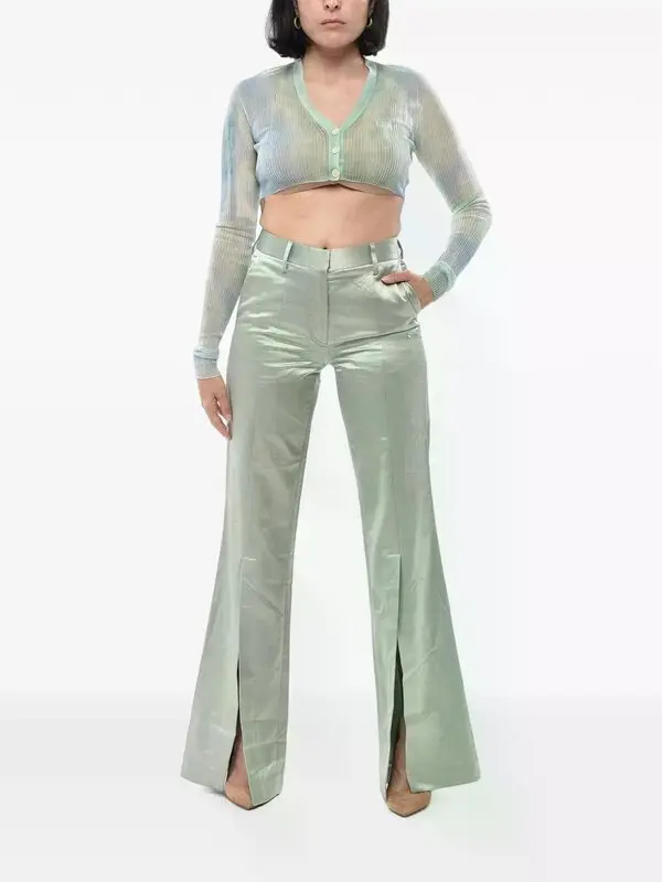 Off-White Satin Slit-detail Trousers