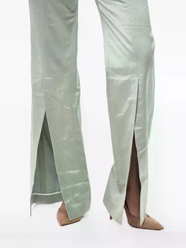 Off-White Satin Slit-detail Trousers