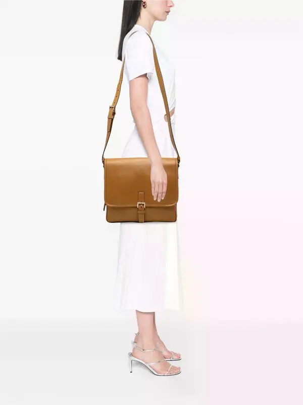 Prada 2013-2026 Saffiano Buckle Messenger Bag Crossbody Bag