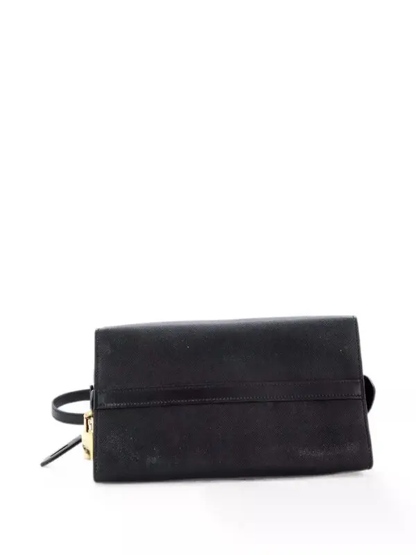 Prada Saffiano City Calf Small Satchel Tote - Black