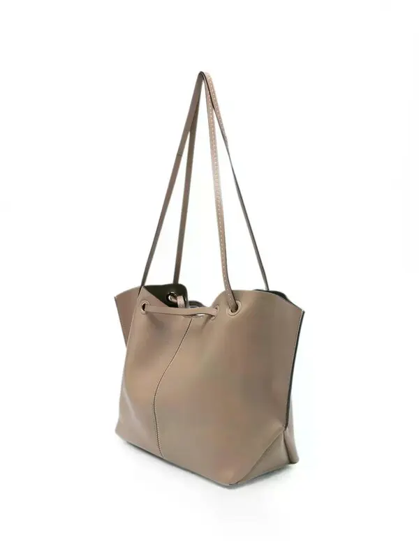 Max Mara Mixed Doubles Leather Tote Bag