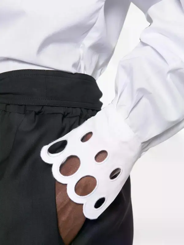 Max Mara Laser-cut Buttoned Shirt