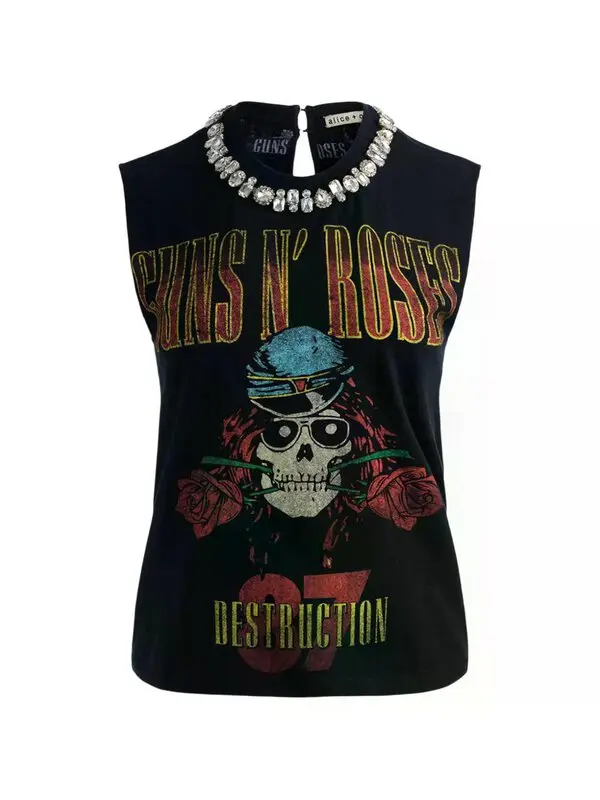 Alice + Olivia Micah Crystal-embellished Tank Top