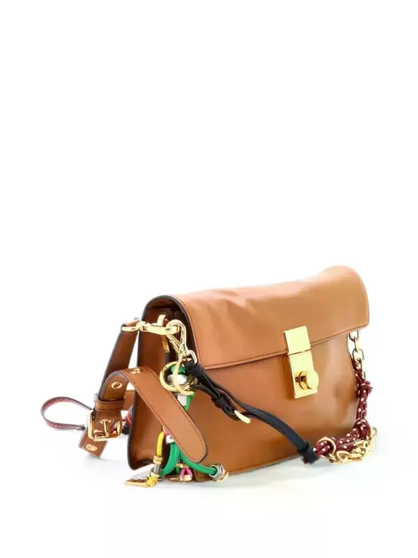 Prada Charms Soft Sound Bag Leather Small Crossbody Bag