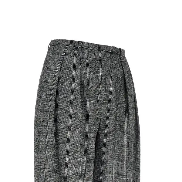 Emporio Armani Wool-blend Flannel Wide Leg Pants