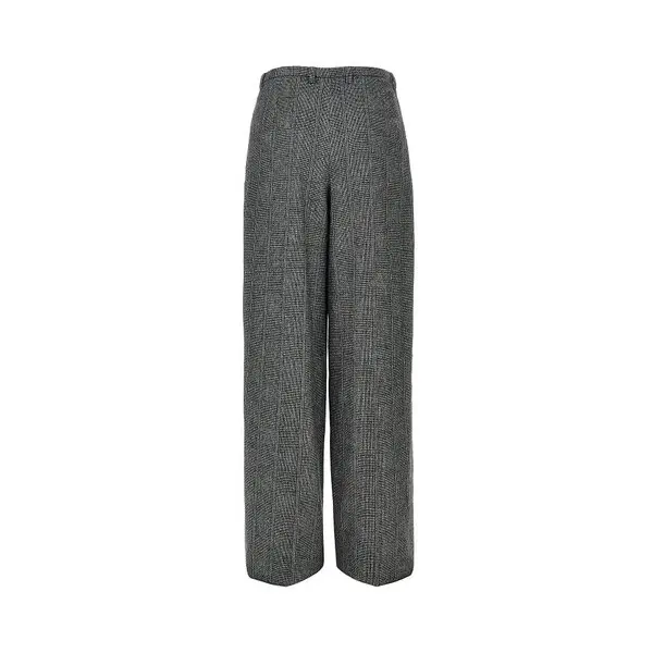 Emporio Armani Wool-blend Flannel Wide Leg Pants