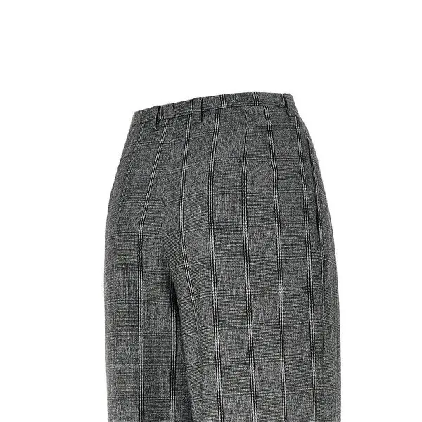 Emporio Armani Wool-blend Flannel Wide Leg Pants