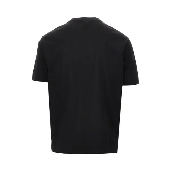 Emporio Armani Jerey T-hirt With Logo Print - Black