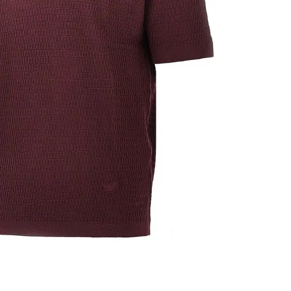 Emporio Armani Virgin Wool Knitted T-shirt - Red
